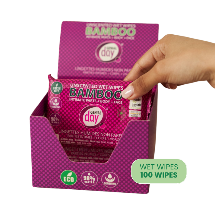 Unscented Bamboo Wet Wipes Kit | Genial Day